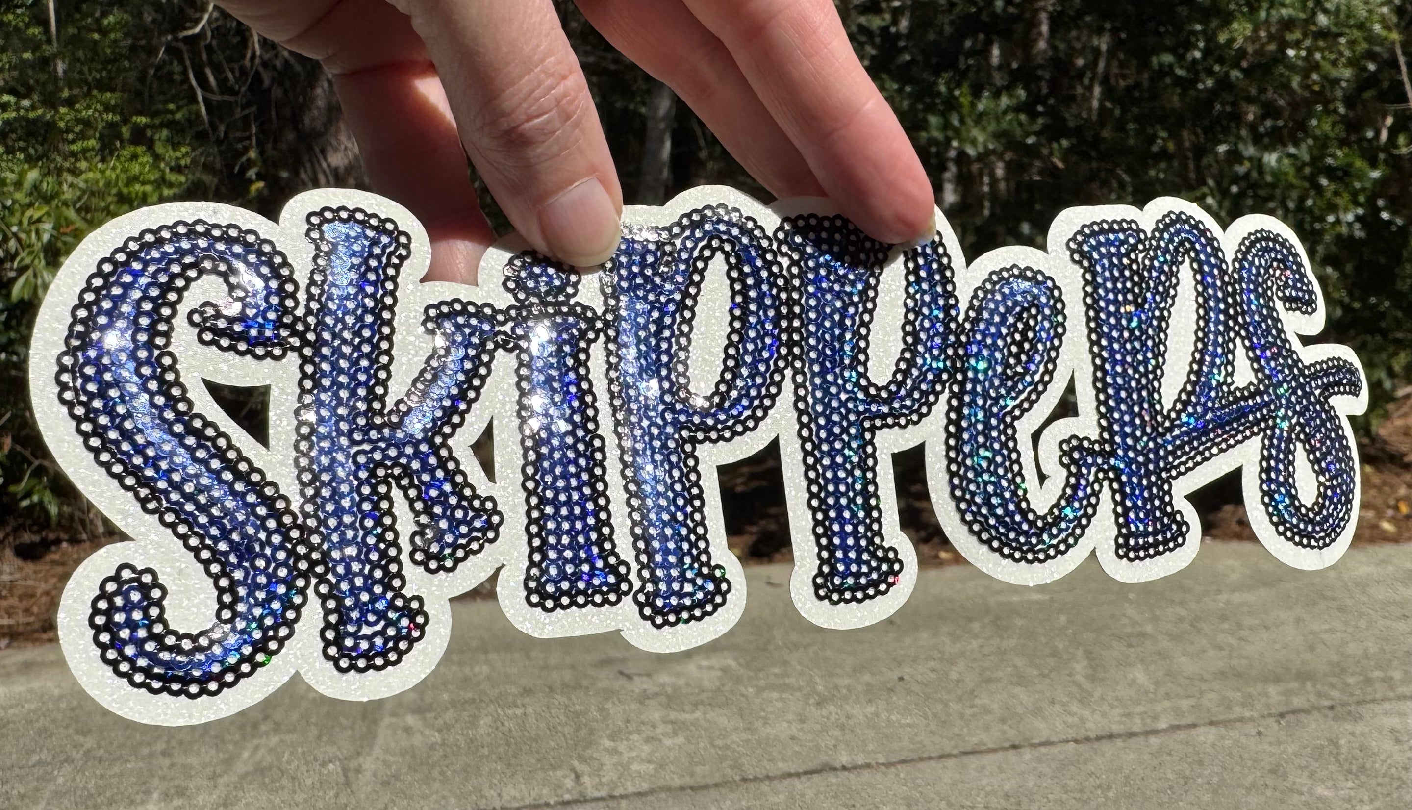 11" Mandeville Skipper Glitter Patch – Cajun Transfers