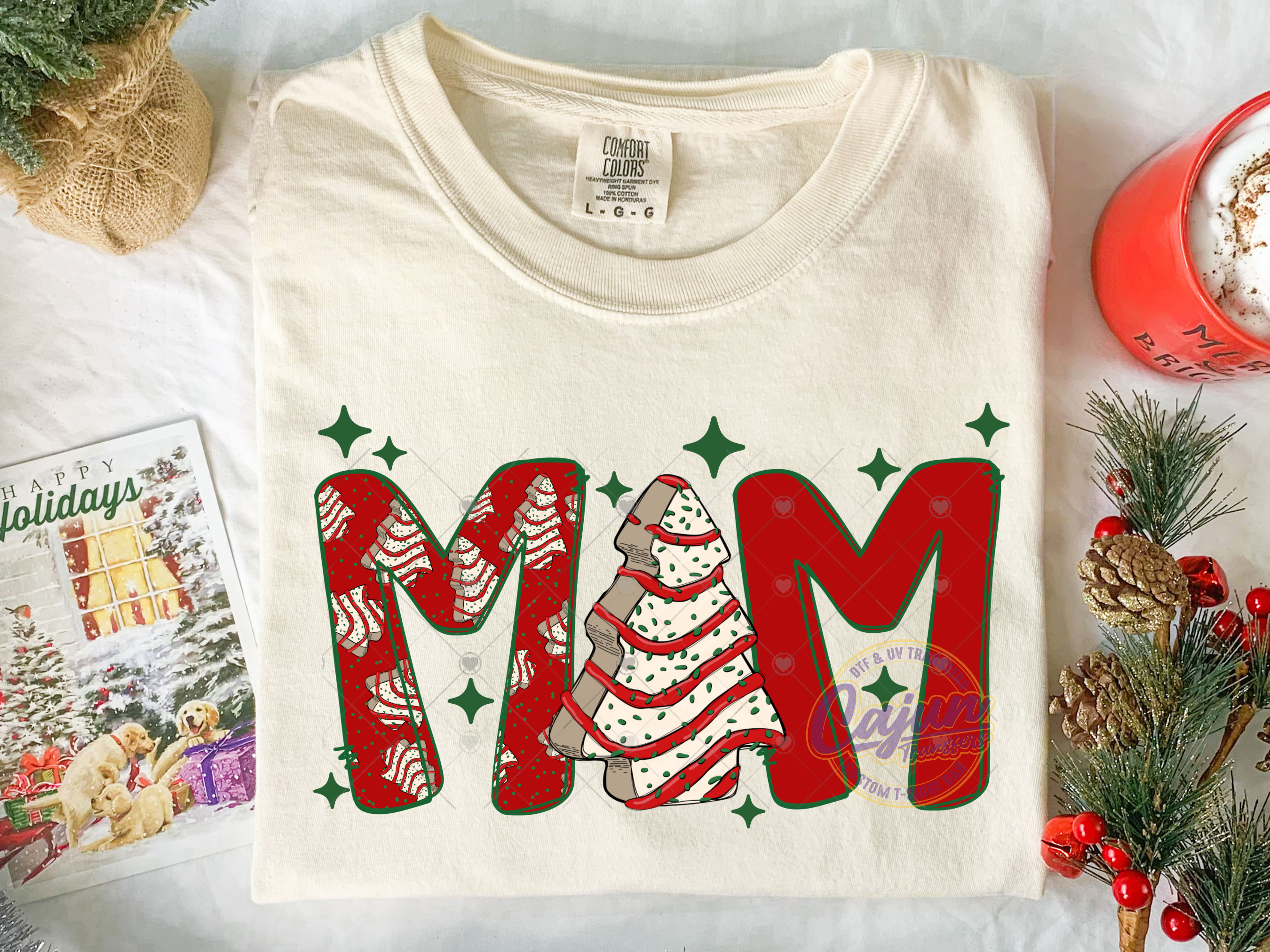 Christmas Tree Cake Mom – Cajun Transfers