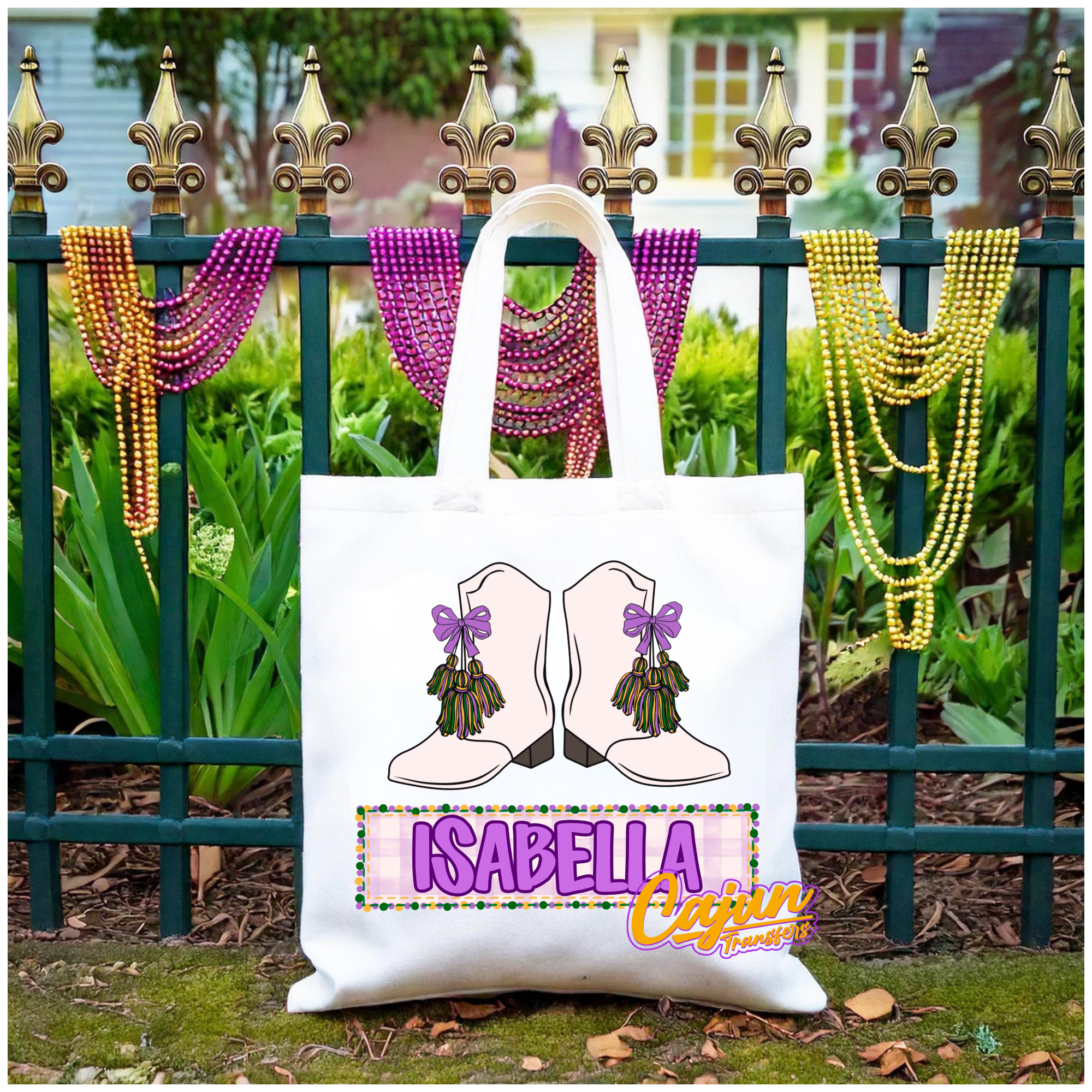 Personalized Pastel Marching Boots Bead Bag – Cajun Transfers