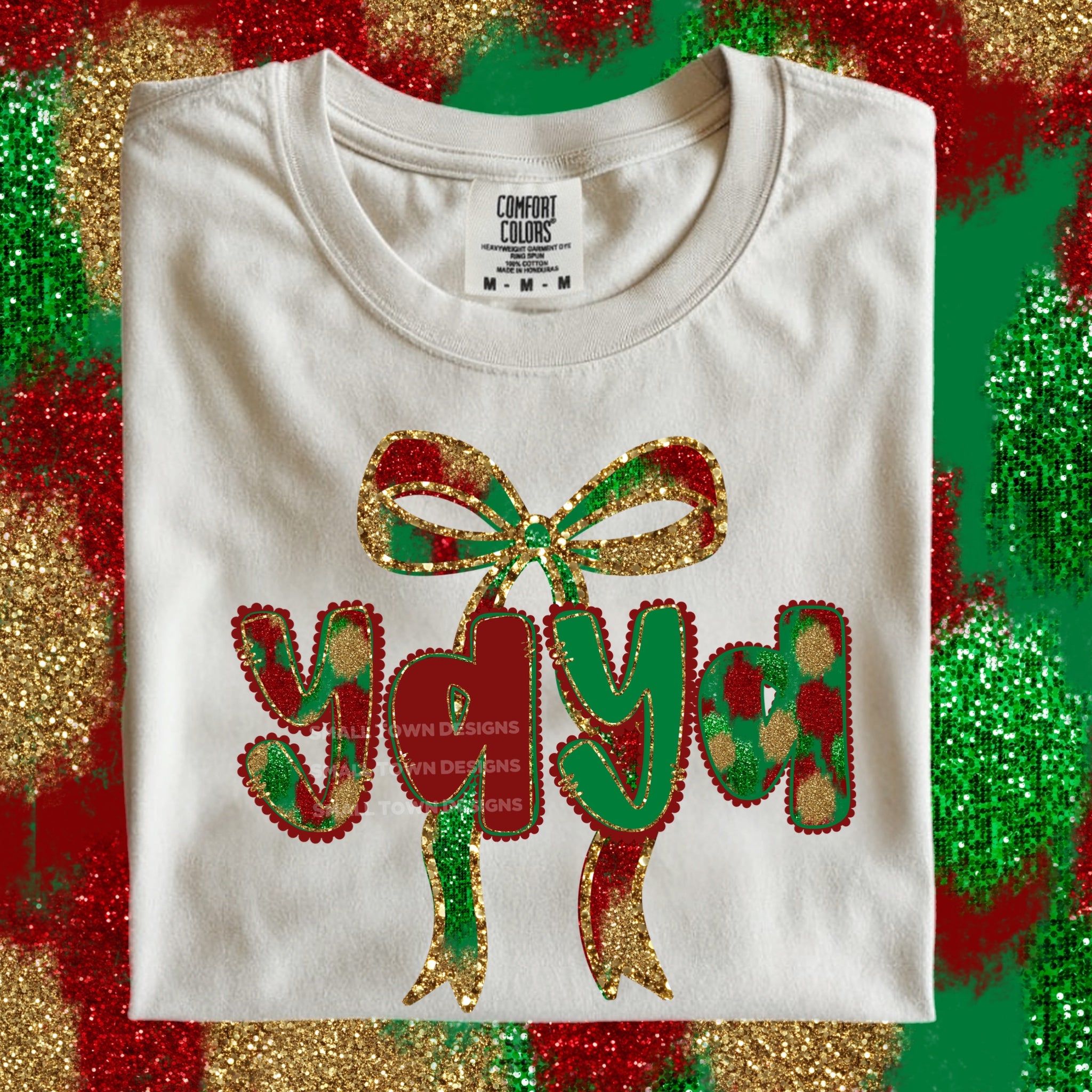 Christmas Bow Yaya – Cajun Transfers